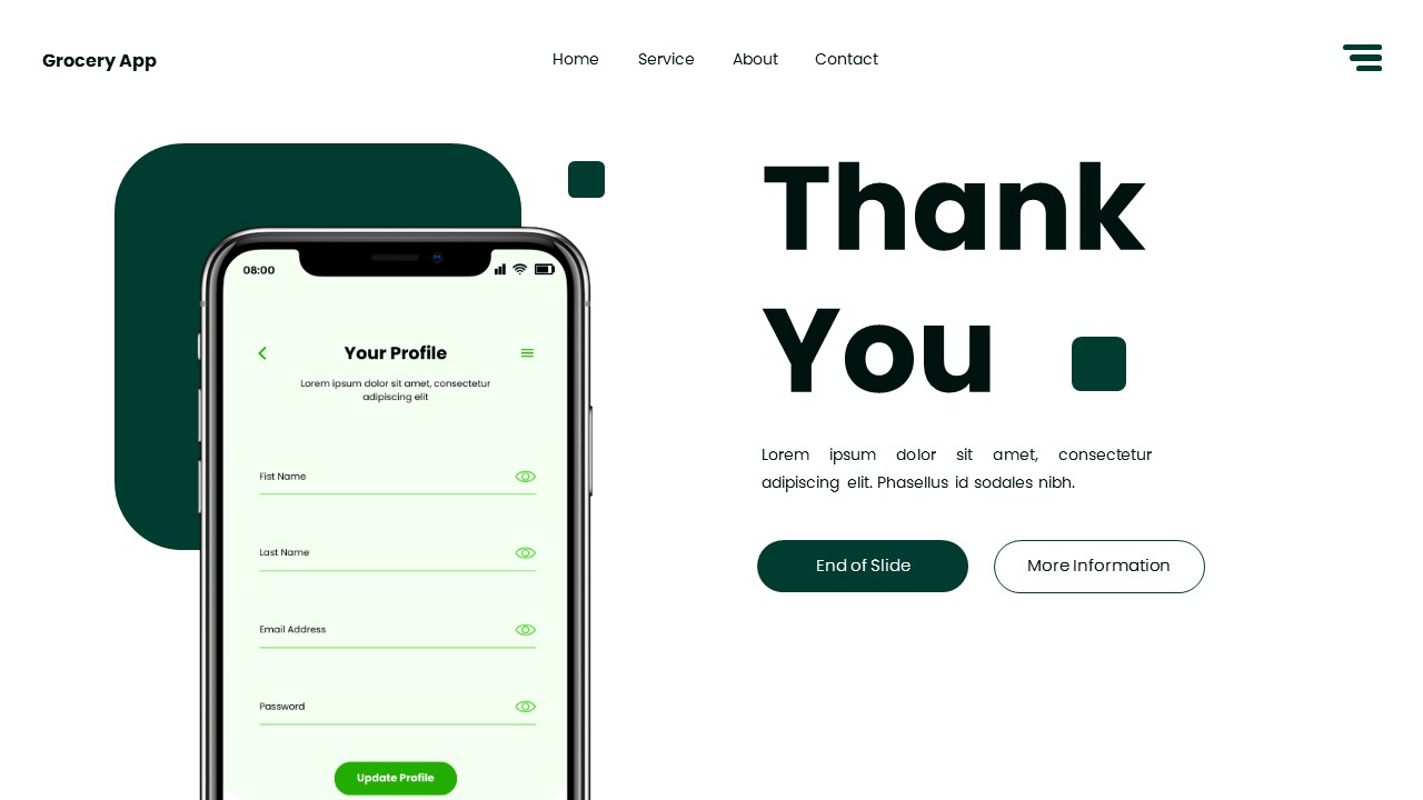 Grocery App - Mobile App Google Slide Templates, Presentation Templates