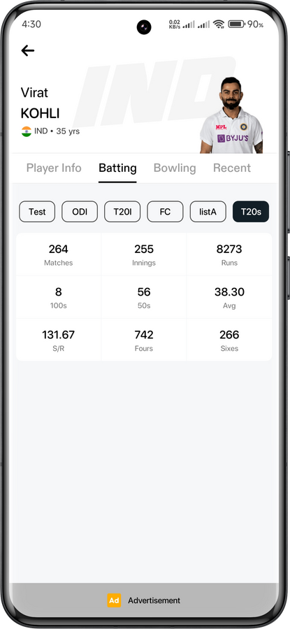 CricketBuzz - Live Cricket Score, Live Line Commentary, IPL Scores, Live ball by ball by nextzen