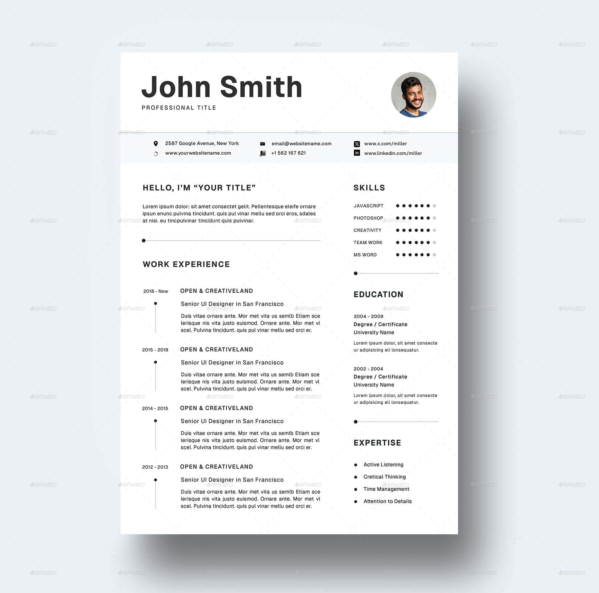 Resume Template, Print Templates | GraphicRiver