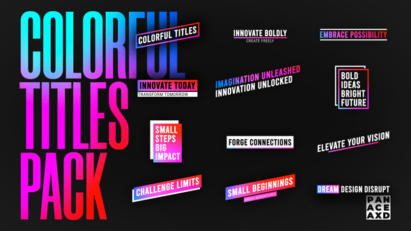 Colorful Titles Pack, After Effects Project Files | VideoHive