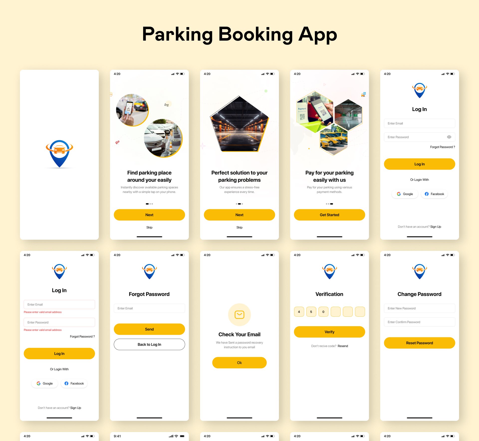 Parking Finder UI template | FindMySpot App in Flutter | ParkSpotter ...