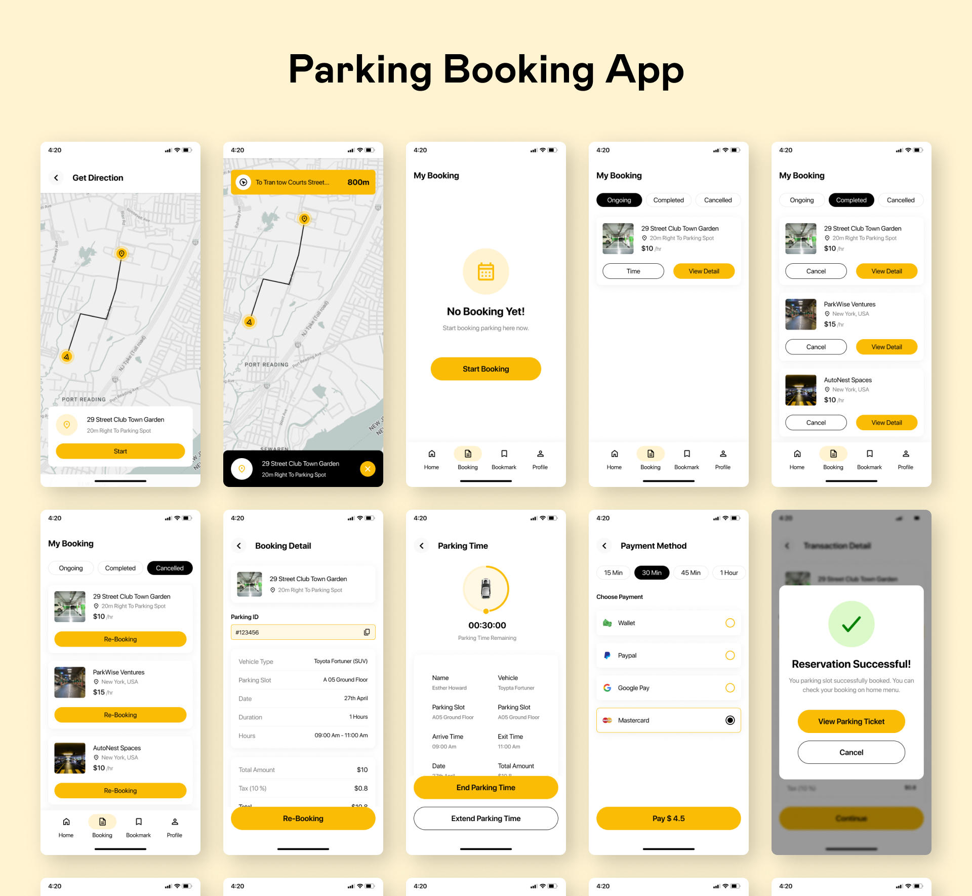 Parking Finder UI template | FindMySpot App in Flutter | ParkSpotter App Template by fluxcodeteam