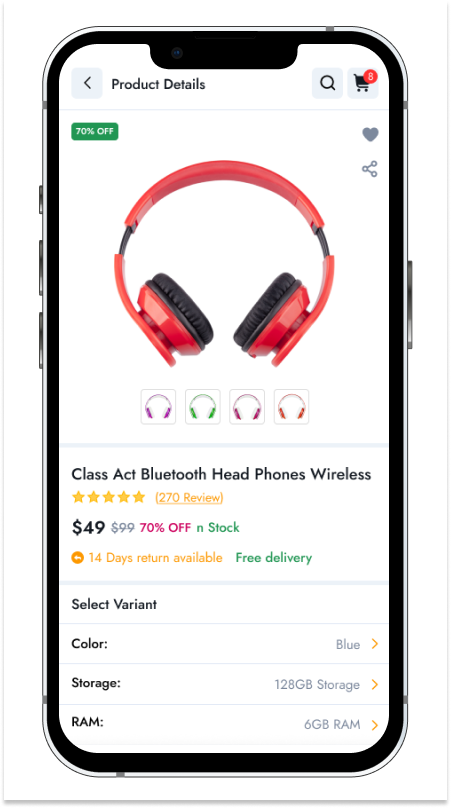 AmazMart - React Native CLI eCommerce Mobile App Template by IndianCoder