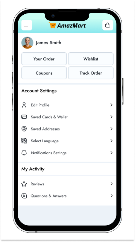 AmazMart - React Native CLI eCommerce Mobile App Template by IndianCoder