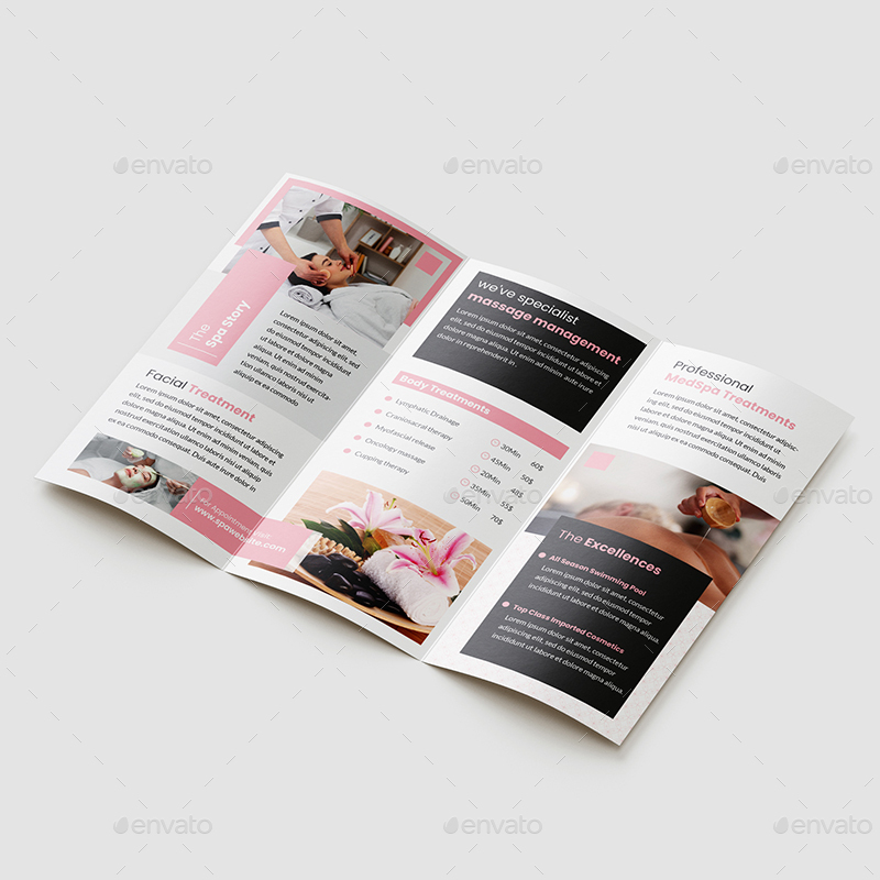 Spa Trifold Brochure, Print Templates | GraphicRiver