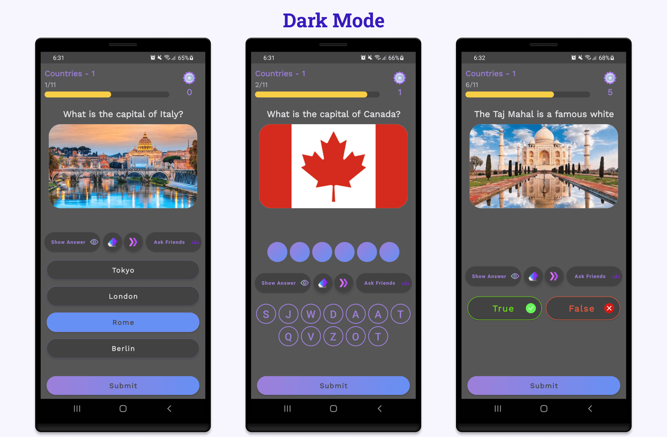 Online Quiz | Multiple Choice + True/False + Word, Sound, Image Guess ...