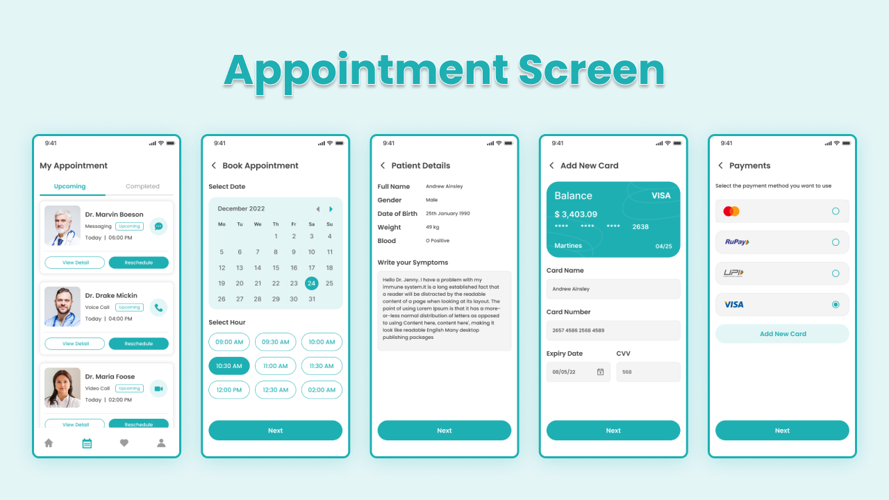 DoctorAppointment - React Native CLI template | Patient App | Book Doctor appoinment | Android ...