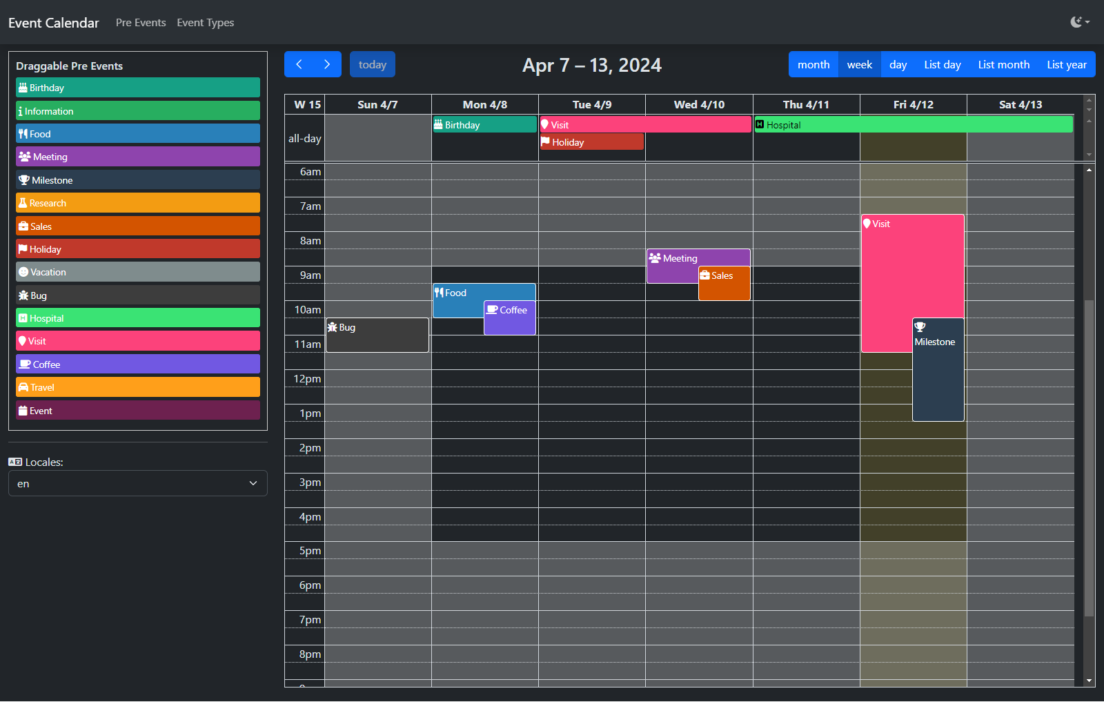 Multipurpose Event Calendar by dynomix | CodeCanyon