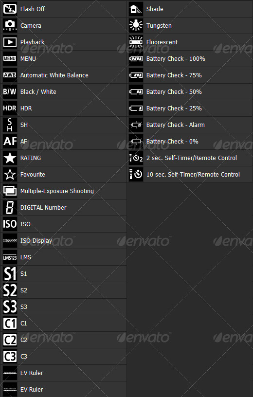 Digital Camera Icon Set, Icons | GraphicRiver