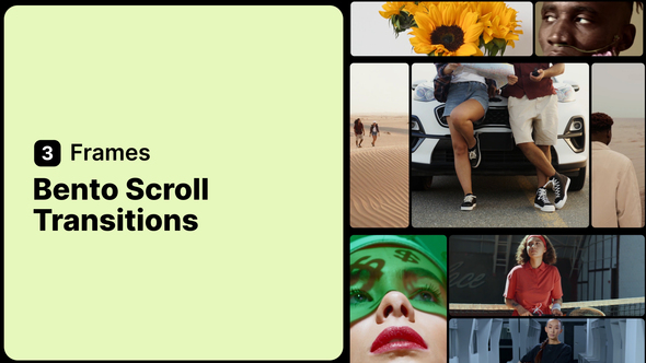 Bento Scroll Transitions - 3 Frames, After Effects Project Files ...