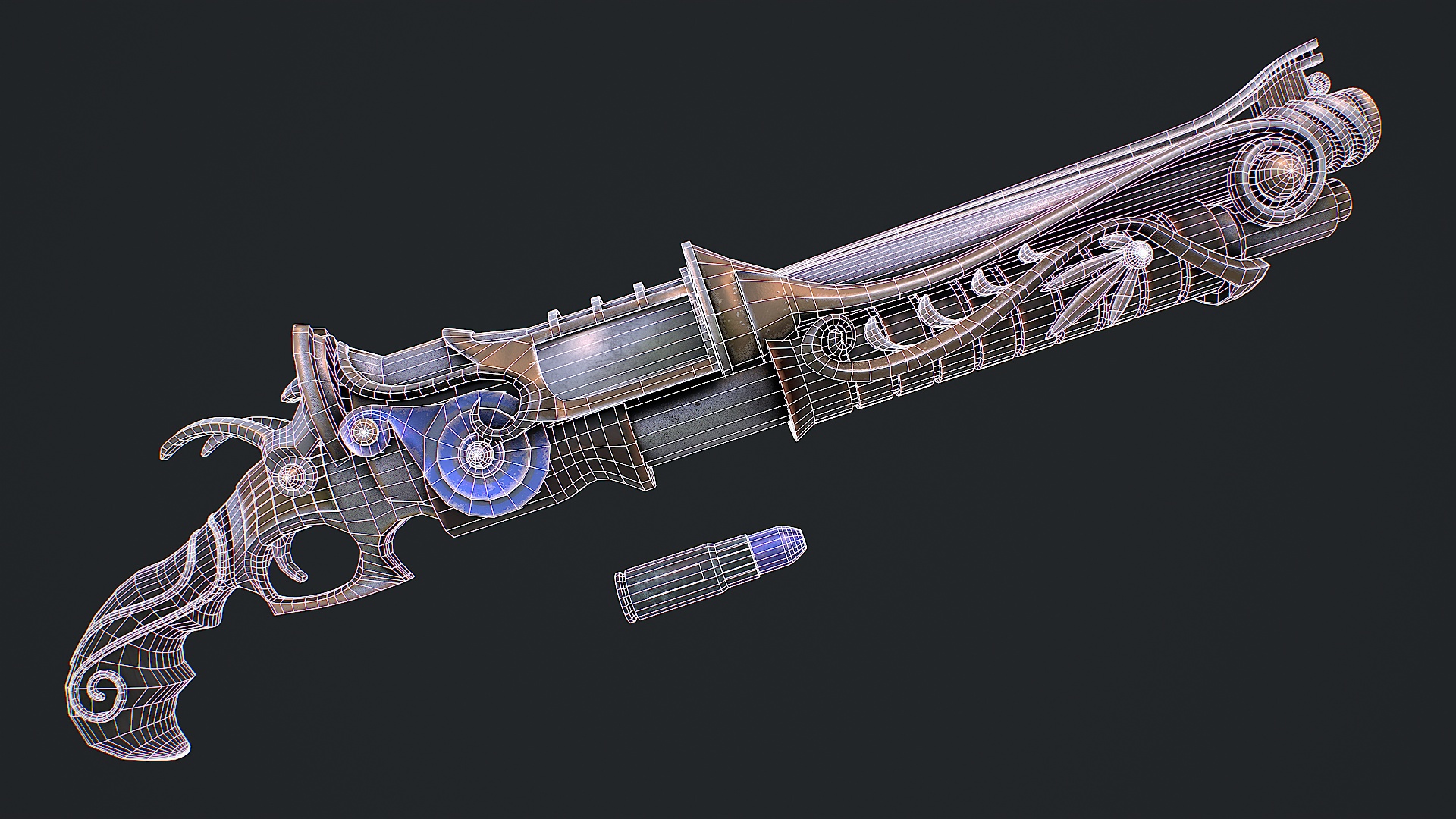 Fantasy rifle 3D model by Nicu_Tepes | 3DOcean