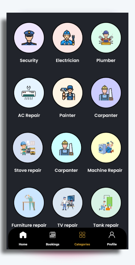 HandyPro - Home Service Booking App UI Kit - react native by k29solutions