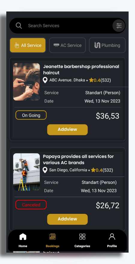 HandyPro - Home Service Booking App UI Kit - react native by k29solutions