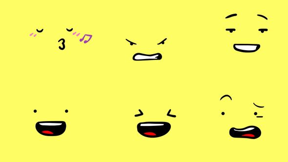 Cartoon Animated Face Pack 01, After Effects Project Files | VideoHive