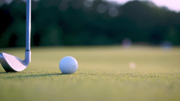 Golf Club Hits a Golf Ball Slow Motion Fail Amateur Study Playing ...