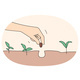 Person Hand Plant Seed in Soil, Vectors | GraphicRiver