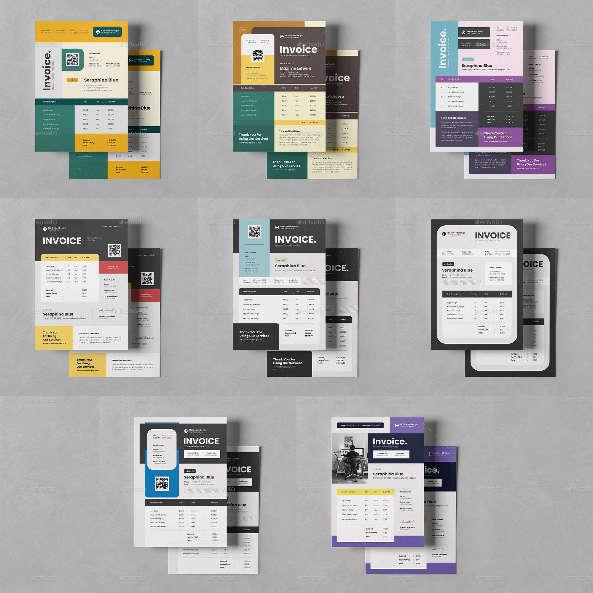 Invoice Template Bundle Pack, Print Templates | GraphicRiver