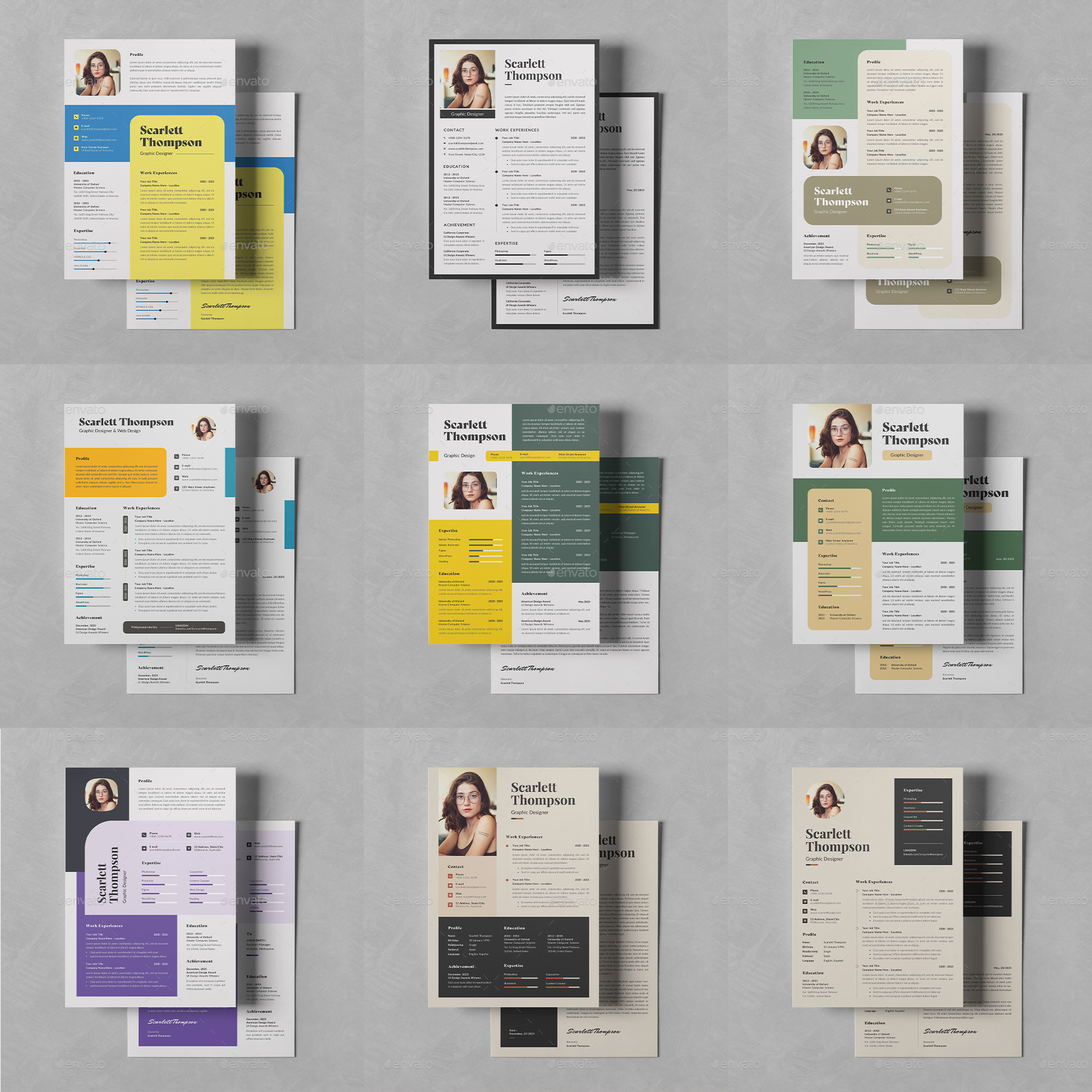 Resume/CV Template Bundle Pack, Print Templates | GraphicRiver