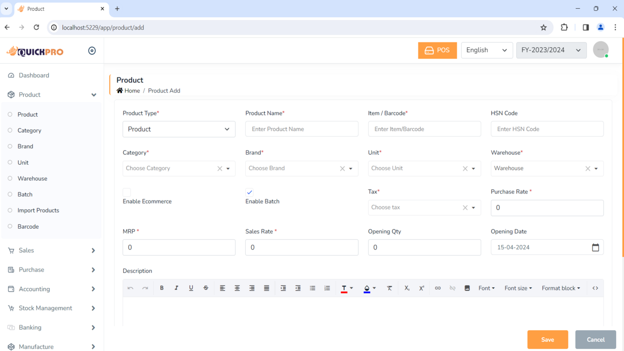QuickPro - Advancce Billing & Accounting Software by DreamerITSolution