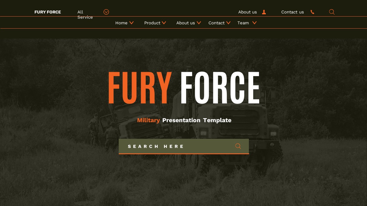 Fury Force - Military Powerpoint Templates, Presentation Templates