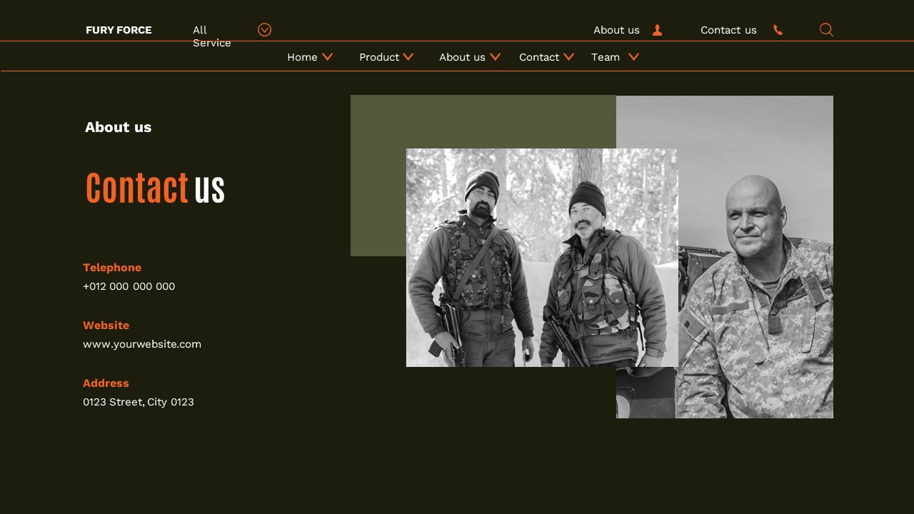 Fury Force - Military Powerpoint Templates, Presentation Templates