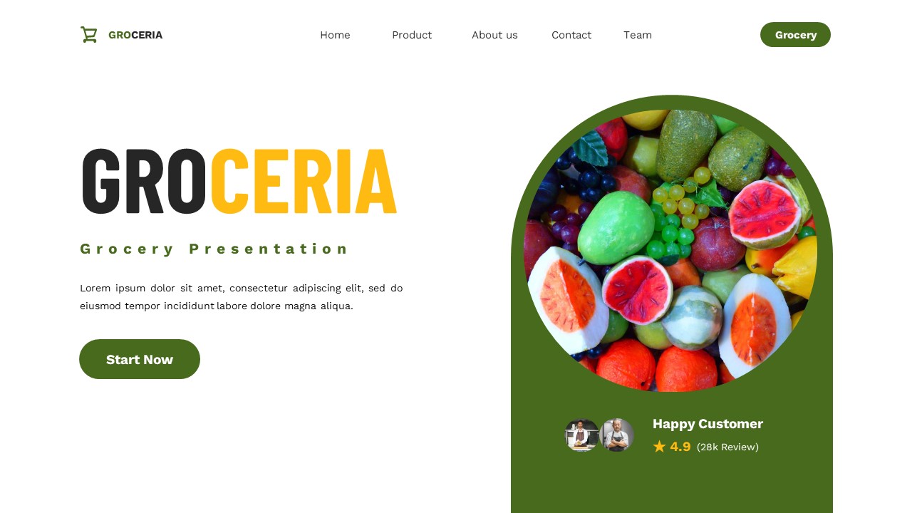 Groceria - Grocery Powerpoint Templates, Presentation Templates ...