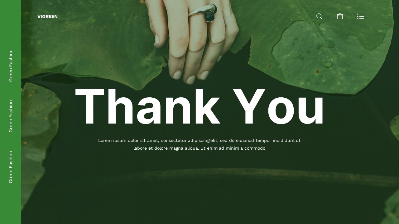 Vigreen - Green Fashion Google Slide Templates, Presentation Templates