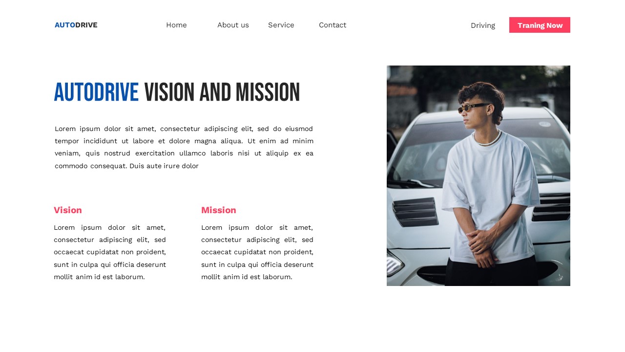 Autodrive - Driving Training Powerpoint Templates, Presentation Templates