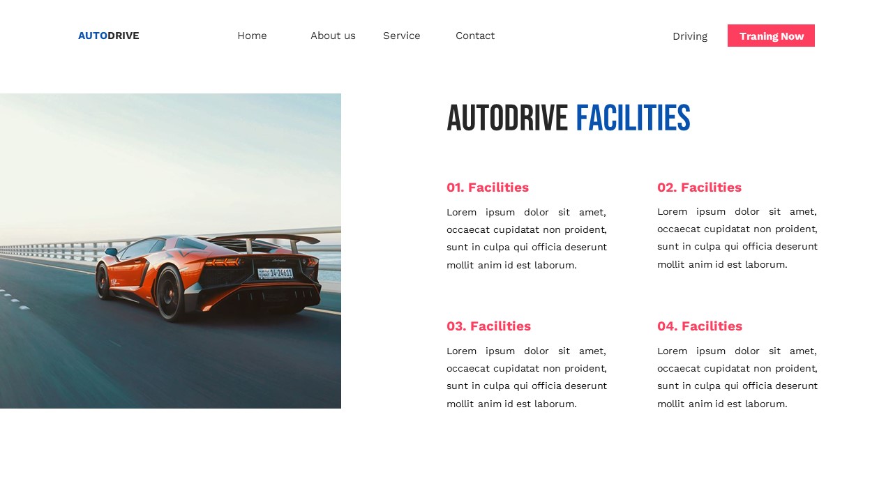 Autodrive - Driving Training Powerpoint Templates, Presentation Templates