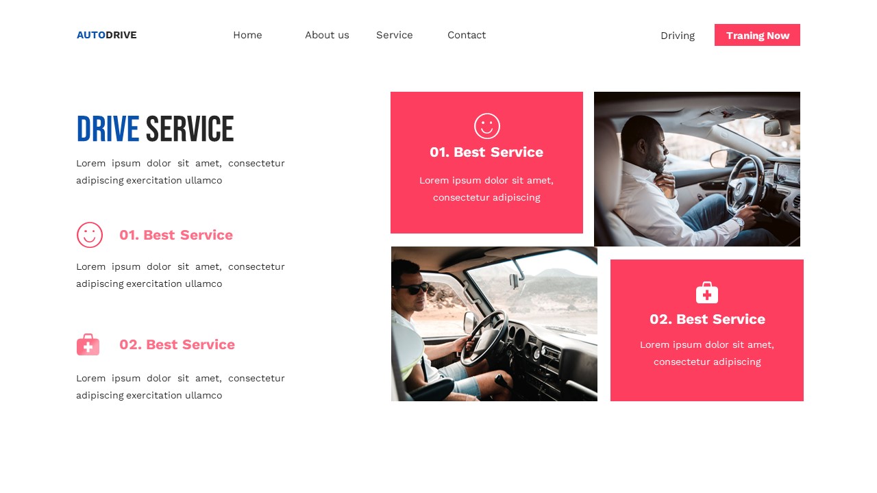 Autodrive - Driving Training Powerpoint Templates, Presentation Templates