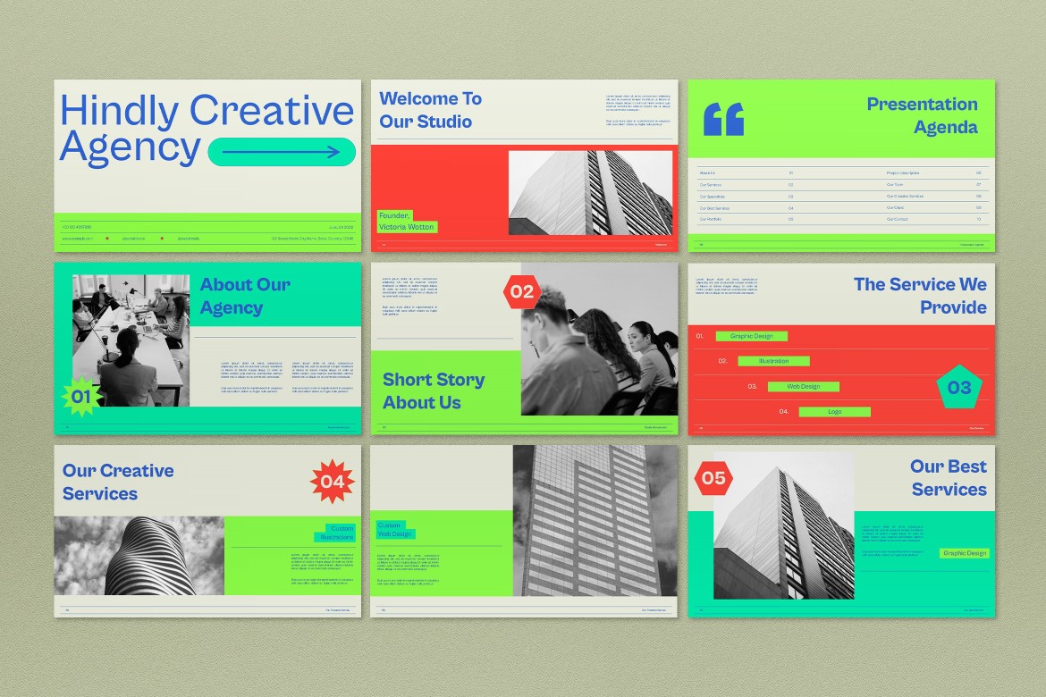 White Modern Creative Agency Power Point, Presentation Templates ...