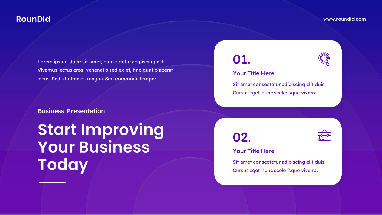 RounDid - Modern Business Presentation Template, Presentation Templates