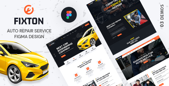 Fixton - Auto Repair Services Figma Template by Namespace-IT | ThemeForest