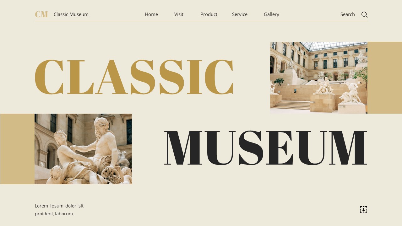 Classic Museum - Museum Powerpoint Templates, Presentation Templates