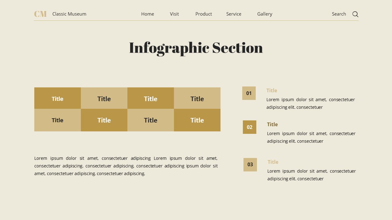 Classic Museum - Museum Google Slide Templates, Presentation Templates