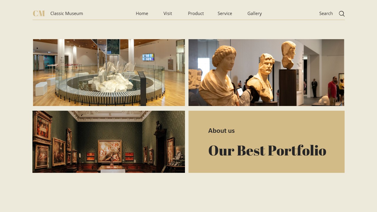 Classic Museum - Museum Google Slide Templates, Presentation Templates