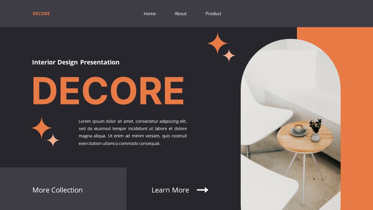 Decore - Interior Design Google Slide Templates, Presentation Templates