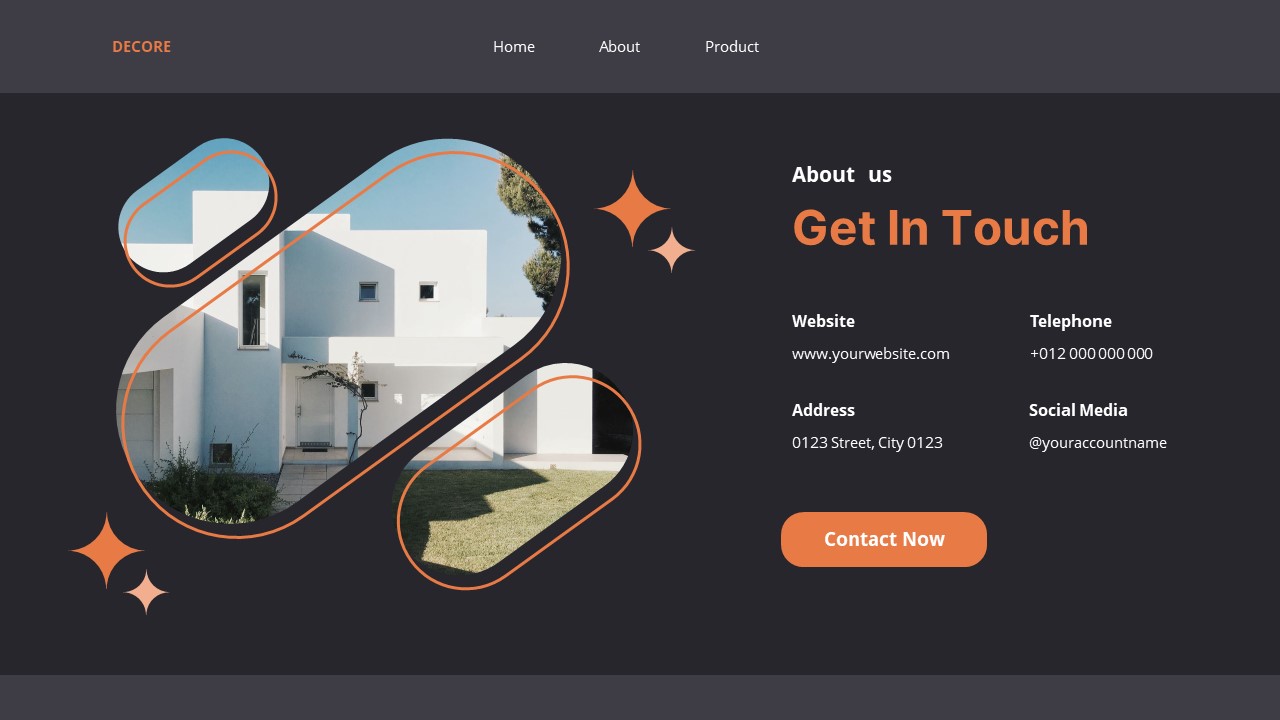 Decore - Interior Design Google Slide Templates, Presentation Templates