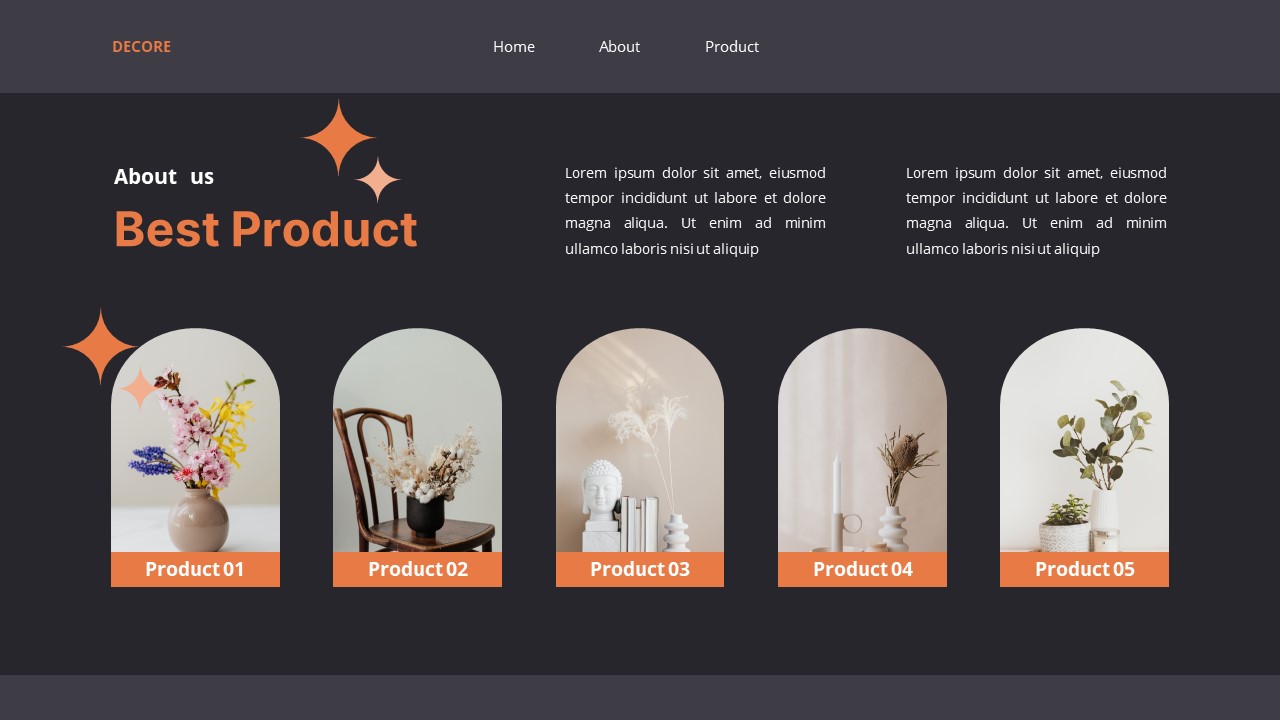Decore - Interior Design Google Slide Templates, Presentation Templates