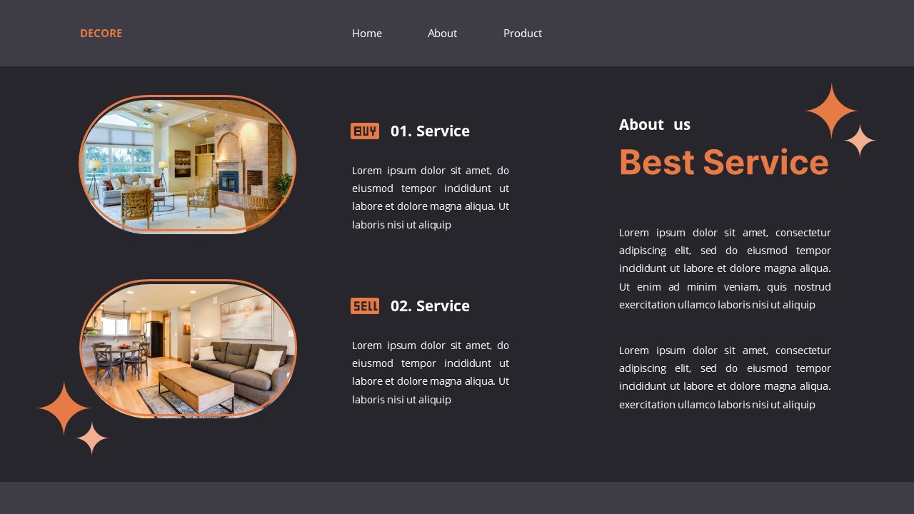 Decore - Interior Design Google Slide Templates, Presentation Templates