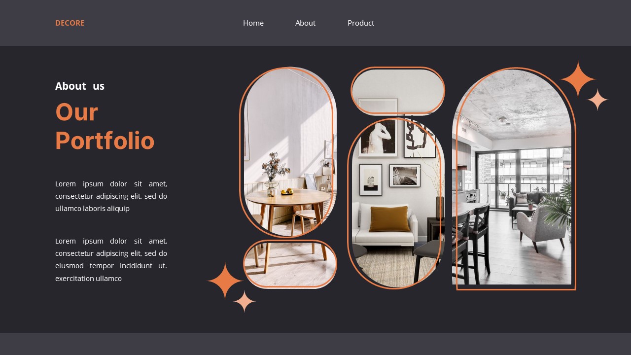 Decore - Interior Design Google Slide Templates, Presentation Templates