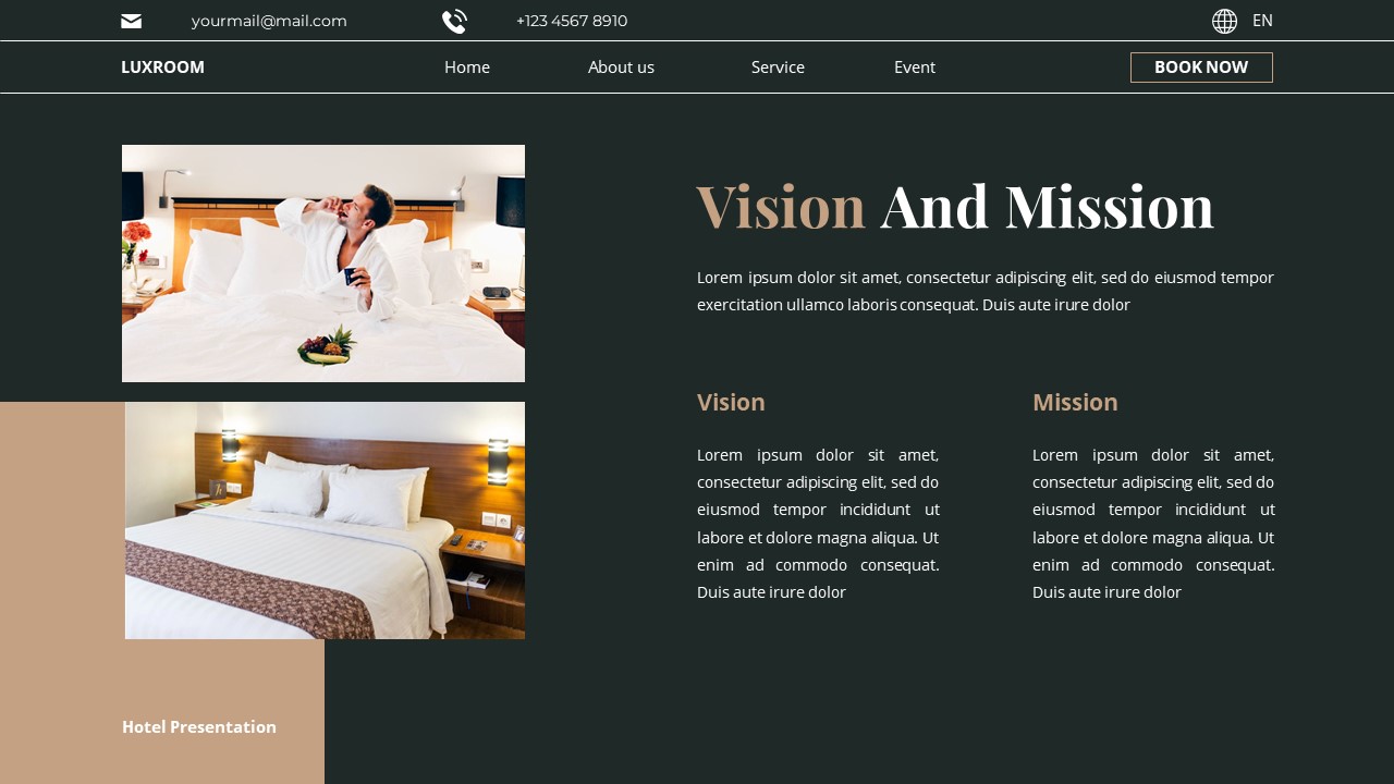 Luxroom - Hotel Google Slide Templates, Presentation Templates ...