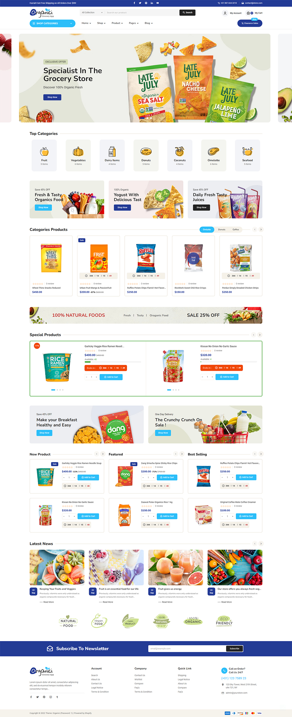 Organici - Fresh Food & Grocery Store - Shopify Multi-Purpose Theme by ...