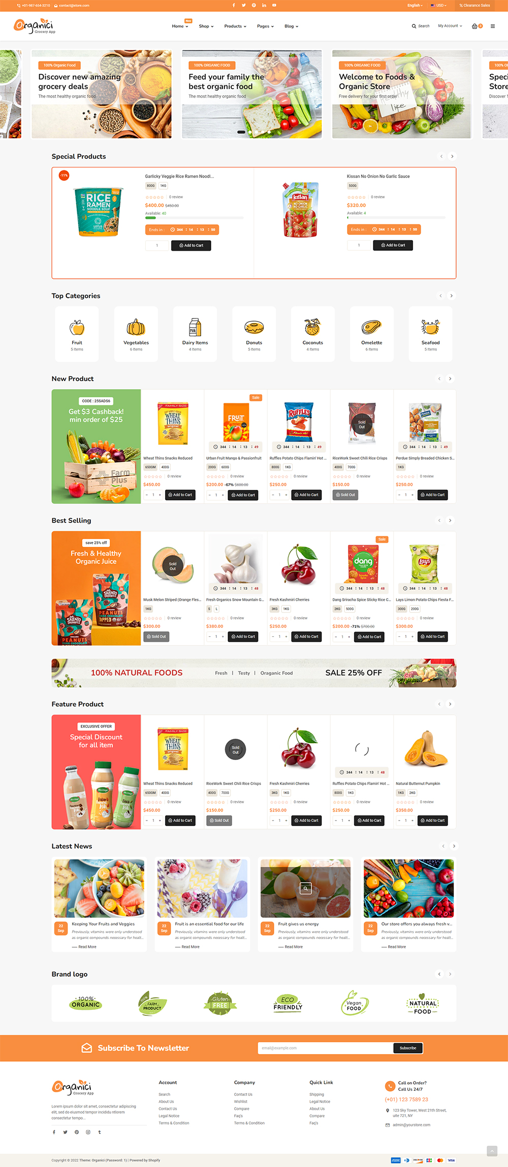 Organici - Fresh Food & Grocery Store - Shopify Multi-Purpose Theme by ...