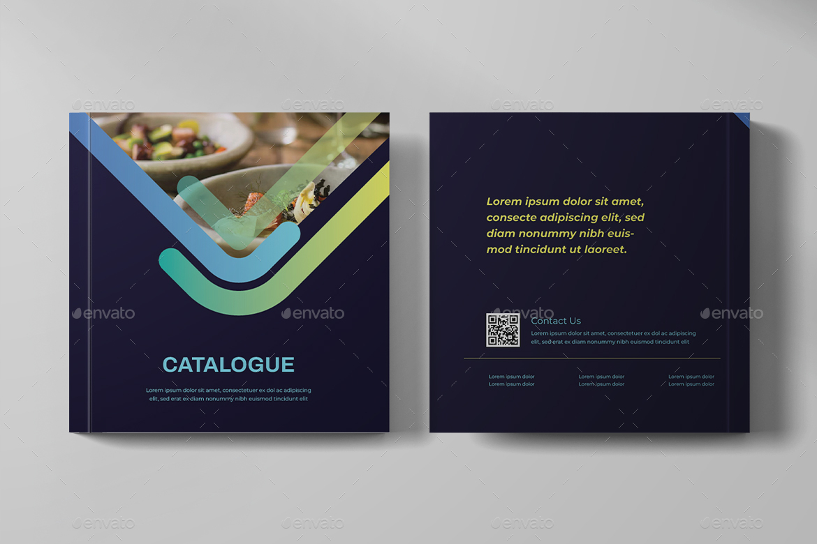 Square Restaurant Menu Brochure, Print Templates | GraphicRiver