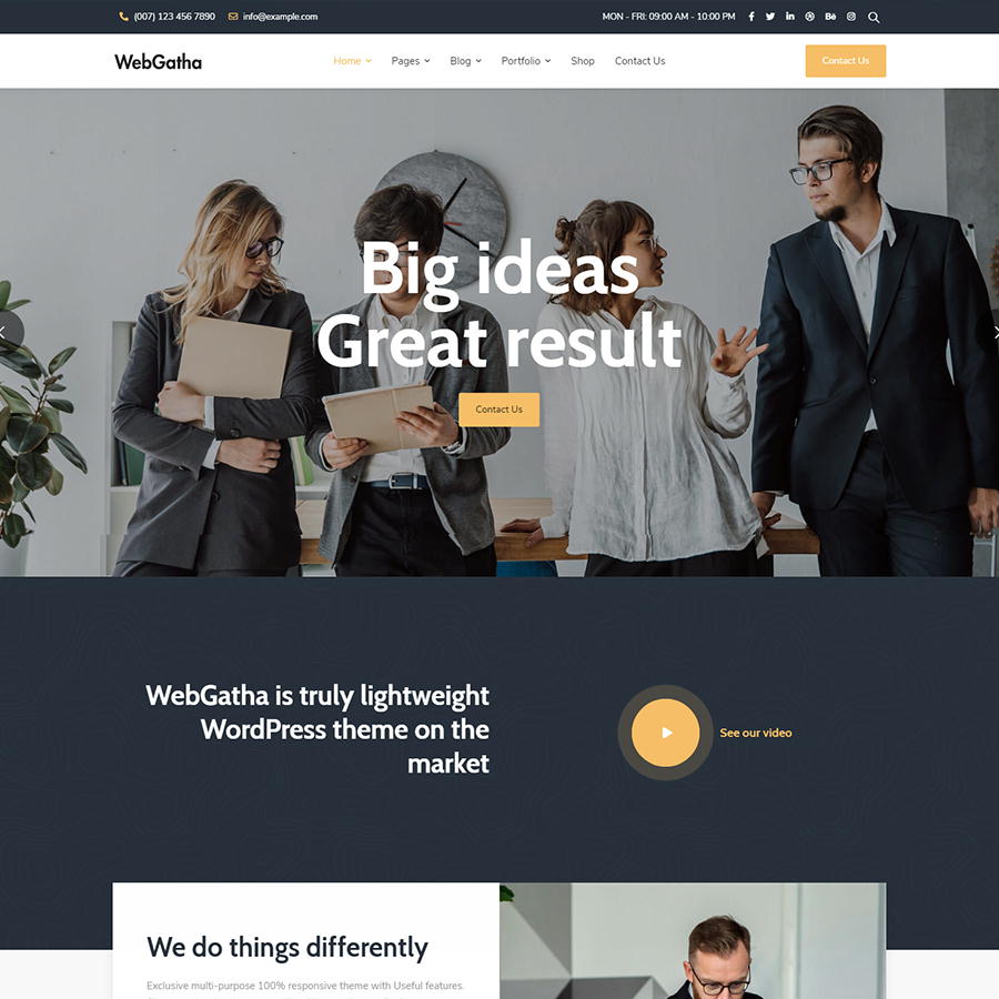 WebGatha - Multi-purpose WordPress Theme by Potenzaglobalsolutions