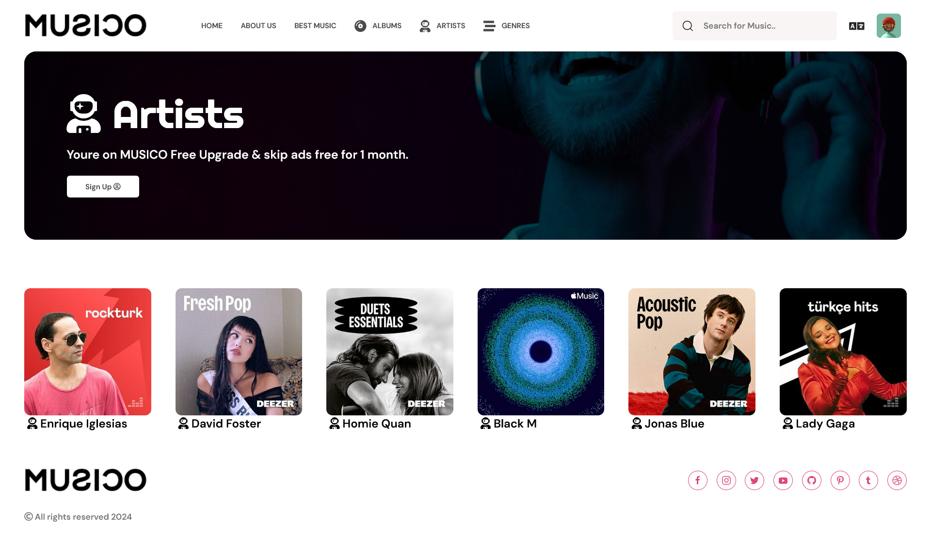 MUSICO – Music Streaming Engine by Meteros | CodeCanyon