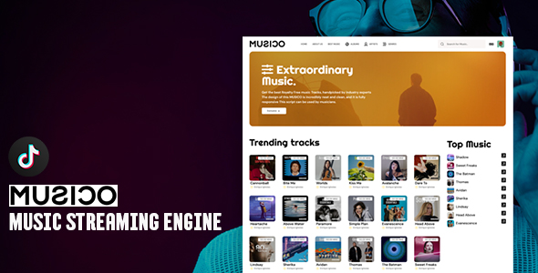MUSICO – Music Streaming Engine by Meteros | CodeCanyon