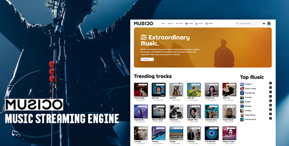 MUSICO – Music Streaming Engine by Meteros | CodeCanyon