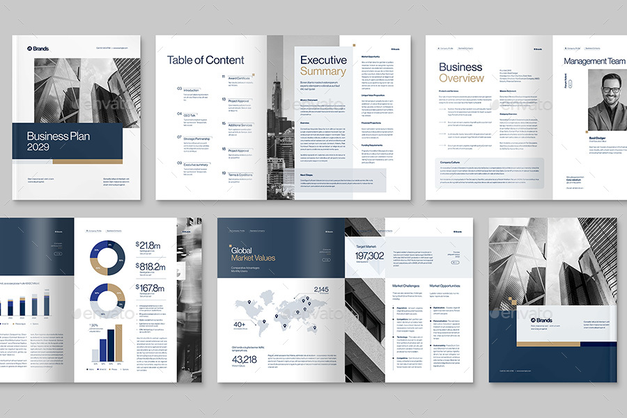 Business Plan Template, Print Templates | GraphicRiver